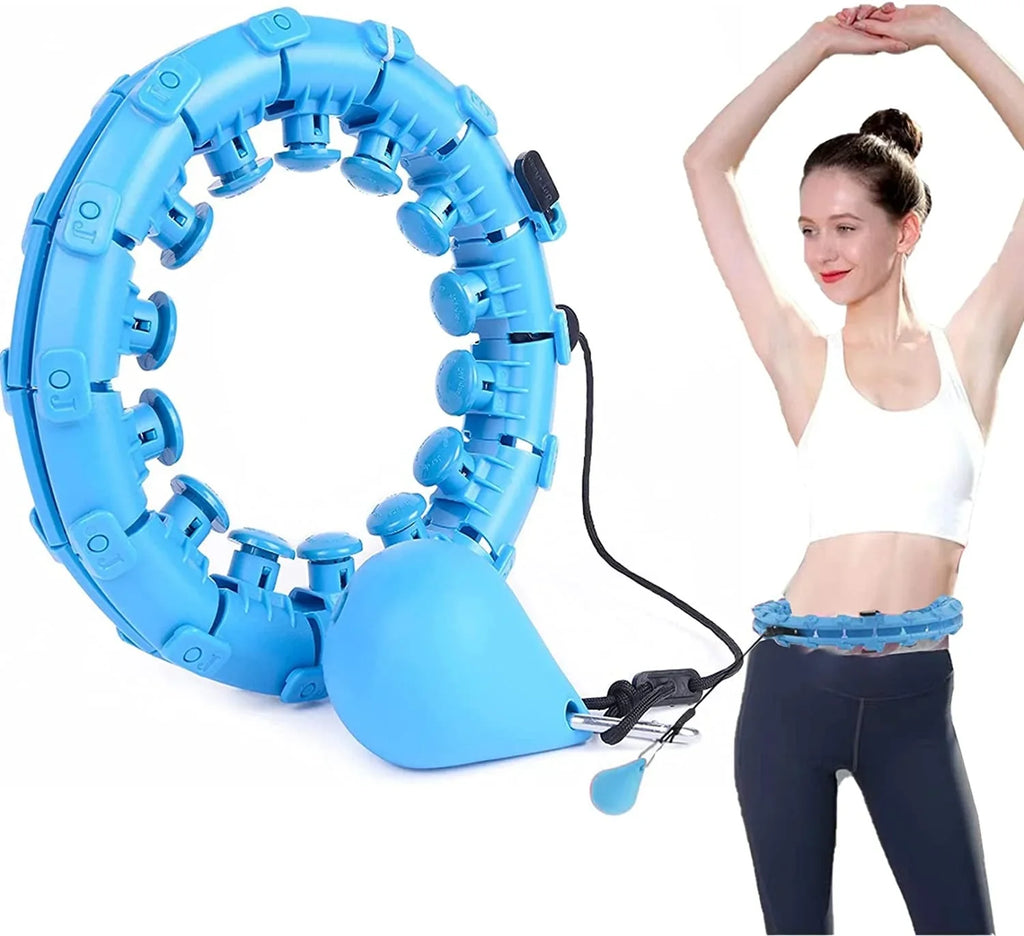 Weighted Hula Hoop – Adjustable Fit Hoop for Weight Loss ...